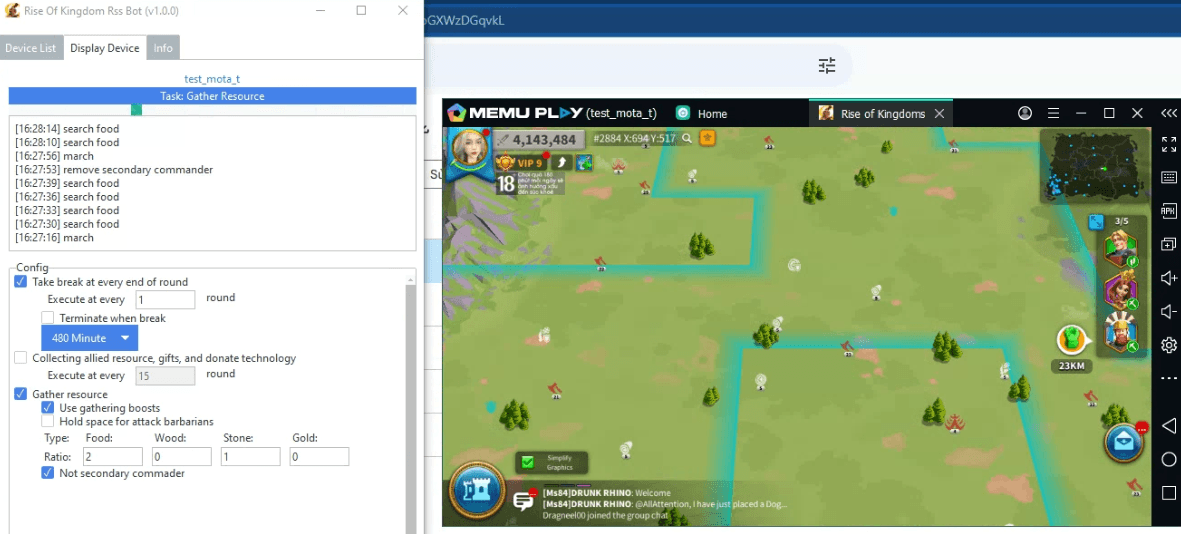 Bot for jumper and farm rss Rise of Kingdom
